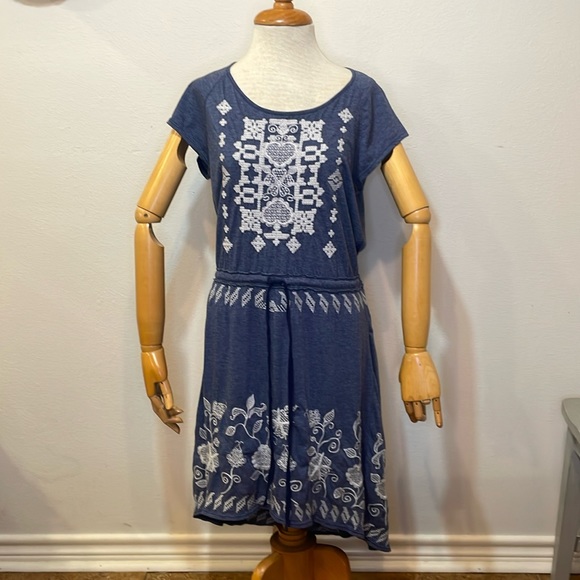 Johnny Was | Dresses | Johnny Was Dress Blue Embroidered | Poshmark